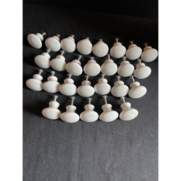 Other | Vintage Antique White Porcelain Pulls Cabinet Cupboard Knobs 27 Pieces | Poshmark